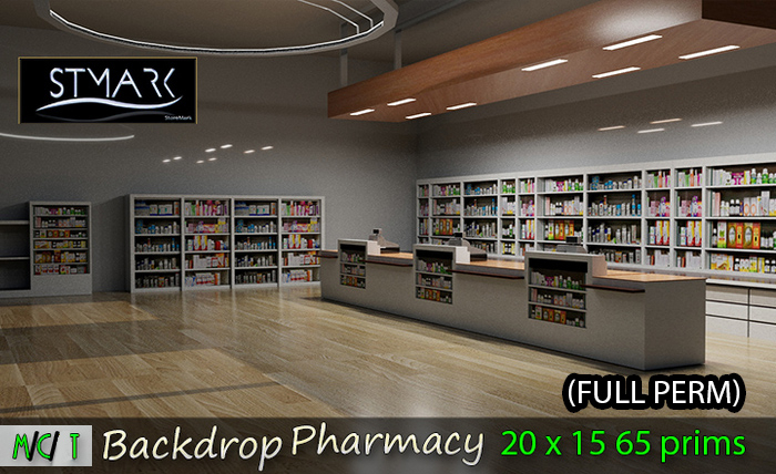 Second Life Marketplace - BACKDROP - (FULL PERM) PHARMACY
